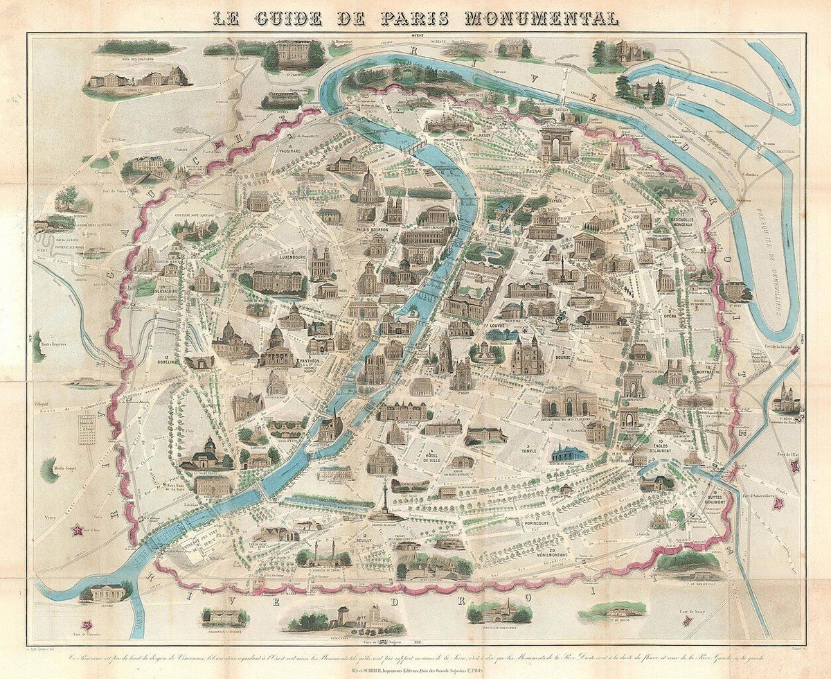 Map Of France With Monuments