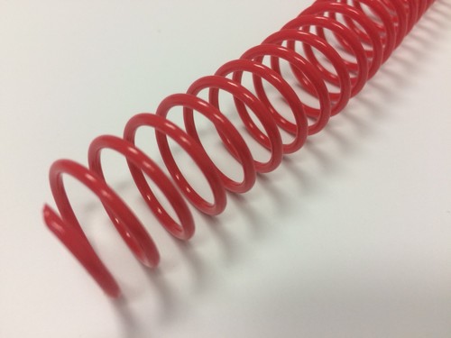 16mm Red Plastic Spiral Coil Binders 4:1 Pitch 100 Coils/Box Plasticoil ...