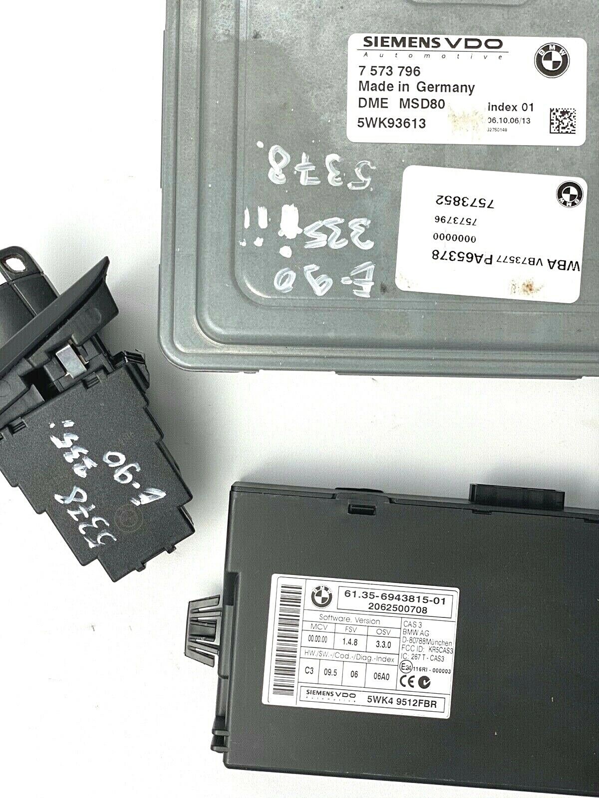 BMW E82 E88 E90 E92 E60 E61 135i 335i 535i N54 ENGINE ECU DME CAS LOCK ...