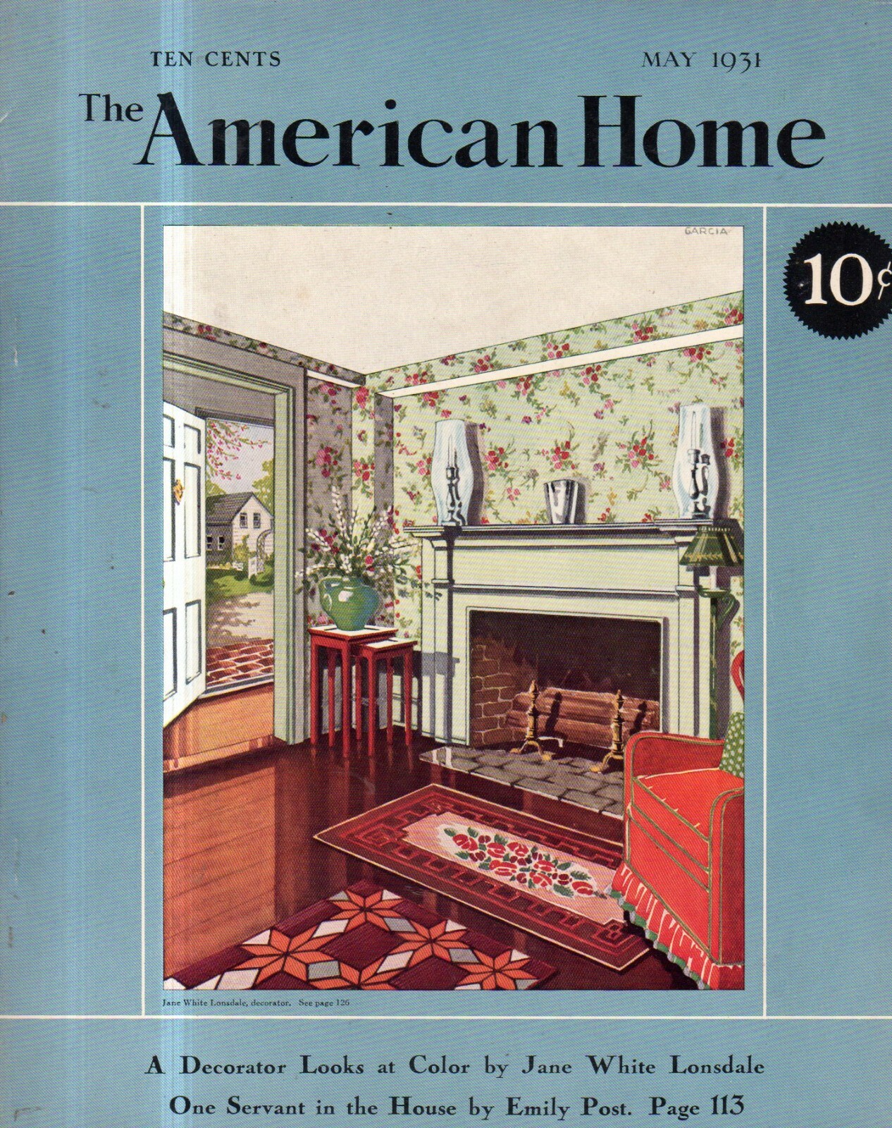 1931 American Home May - Penrose Stout designs; Flaming Phlox;Emily ...