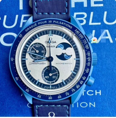 Omega x Swatch Moonswatch Mission to Venus Blue moon uk^ | eBay