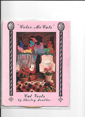 COLOR ME CATS VEST PATTERNS BY SHIRLEY FOWLKES | eBay