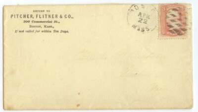 c1868 Boston Mass 3ct grill - Pitcher, Flitner ship chandlers - Iowa ...