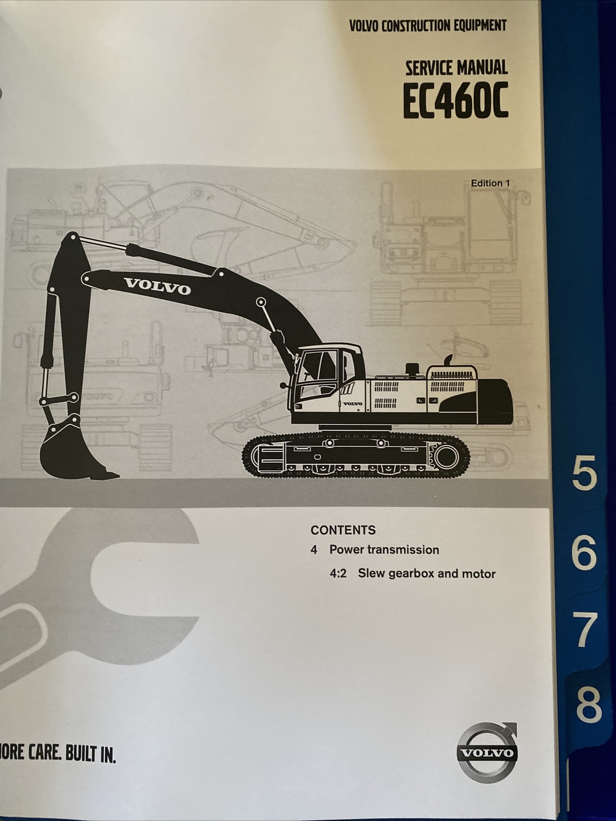 VOLVO EC460C EXCAVATOR SERVICE WORKSHOP REPAIR MANUAL BOOK EDITION 1 | eBay