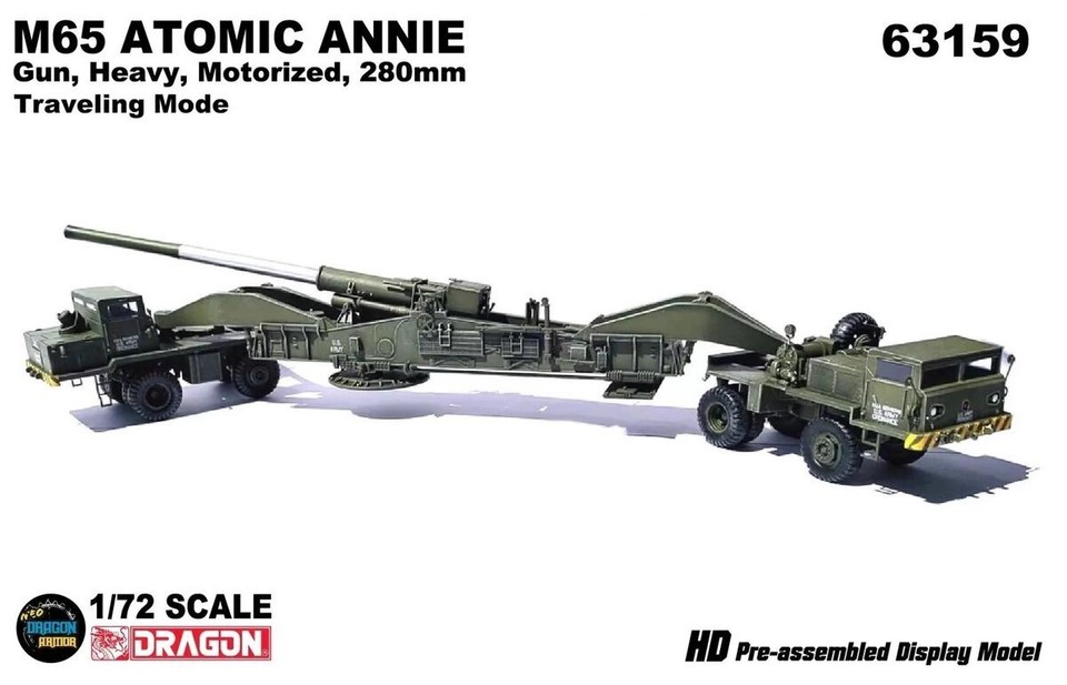 Dragon Armor 63159 M65 Atomic Annie Gun, 280mm Travelling Mode 1/72 NEW | eBay.de