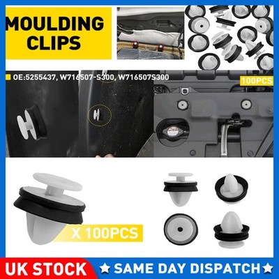 100x Front Door Plastic Trim Clips W716507S300 For Ford Transit Door ...