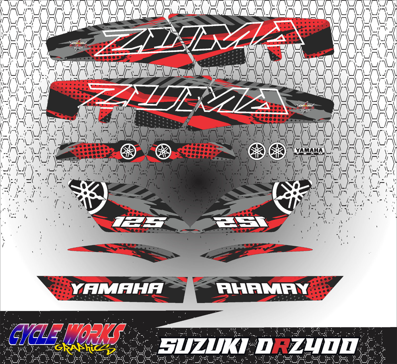 Yamaha Zuma 125 BWS 125 Chuma Graphics Decals Stickers Kits For 2022 ...