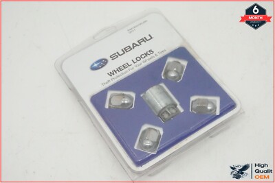 SET OF 4 GENUINE OEM SUBARU STEEL WHEEL LOCKS KIT FITS ALL MODELS ...