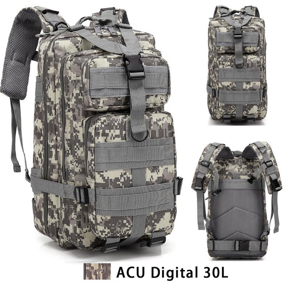 45L Military Tactical Backpack Large Army Men 3 Day Assault Pack Molle ...