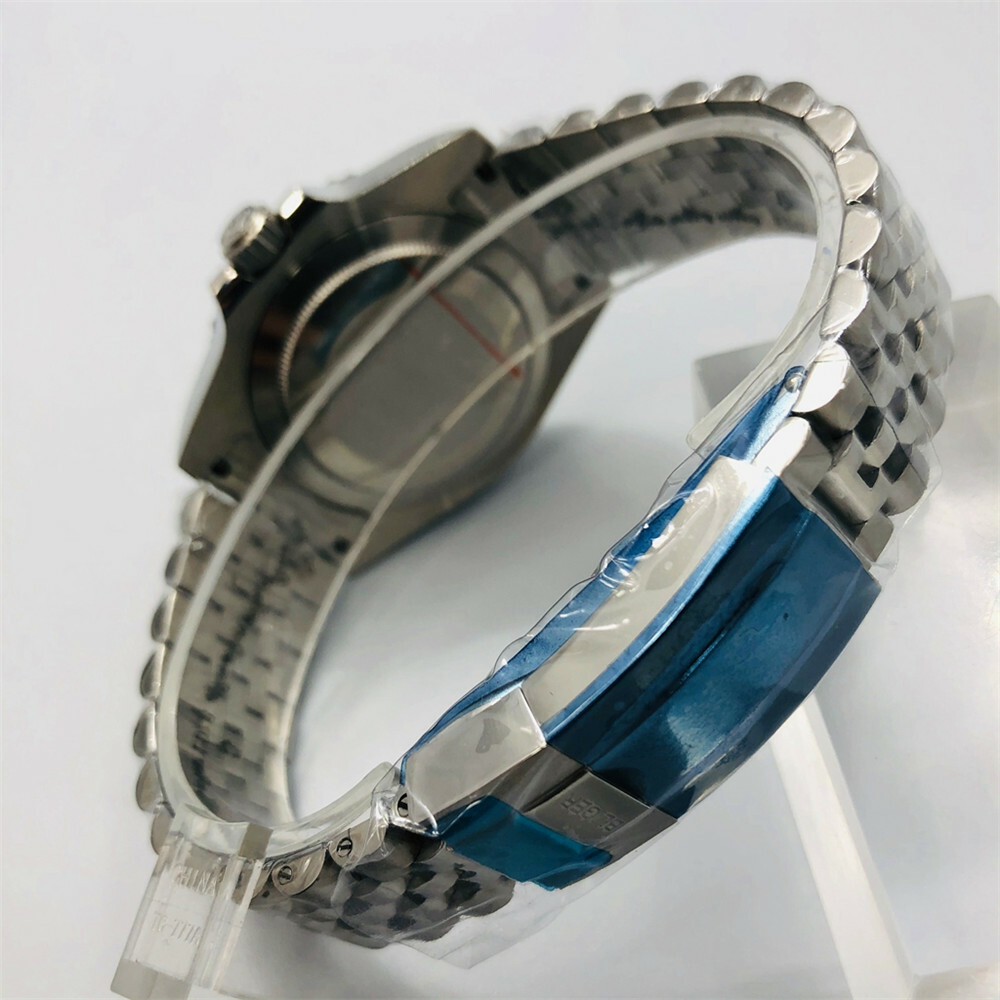 40mm sterile blue dial GMT Ceramic Bezel sapphire crystal automatic men ...