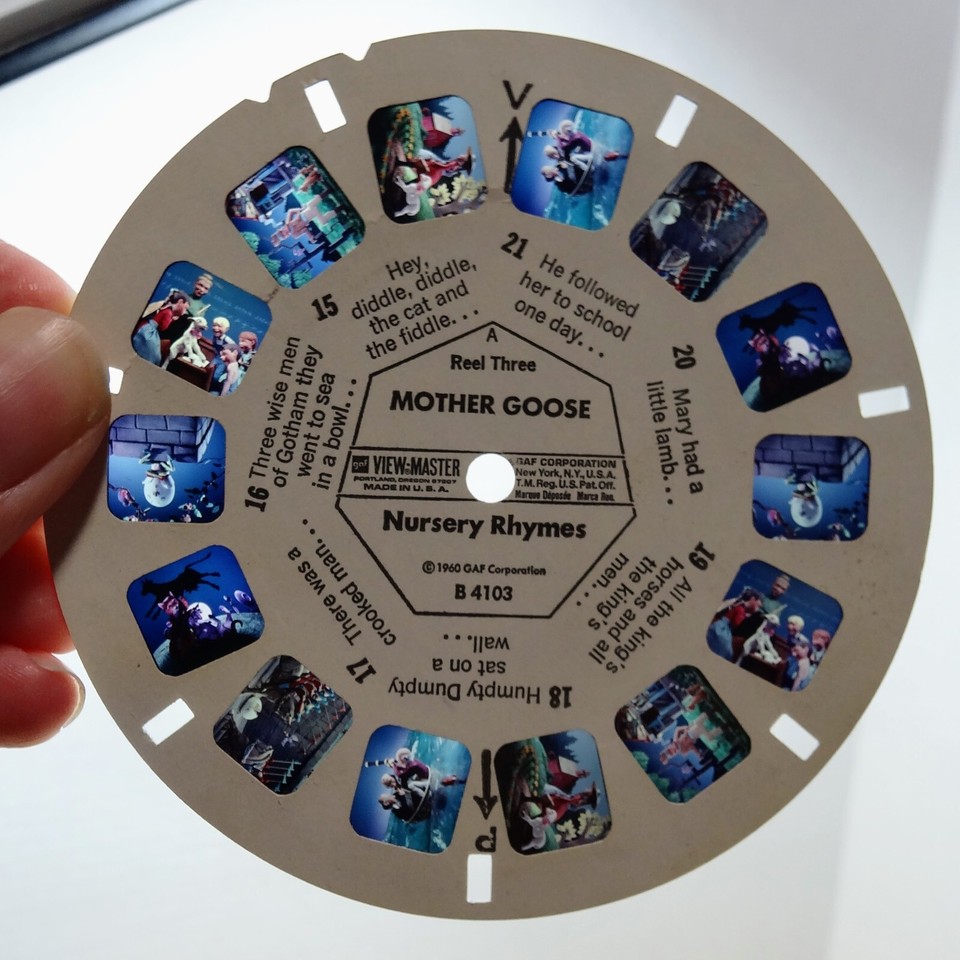 View-Master Mother Goose Nursery Rhymes B 4103 GAF Reel #3 Vintage 1960 ...