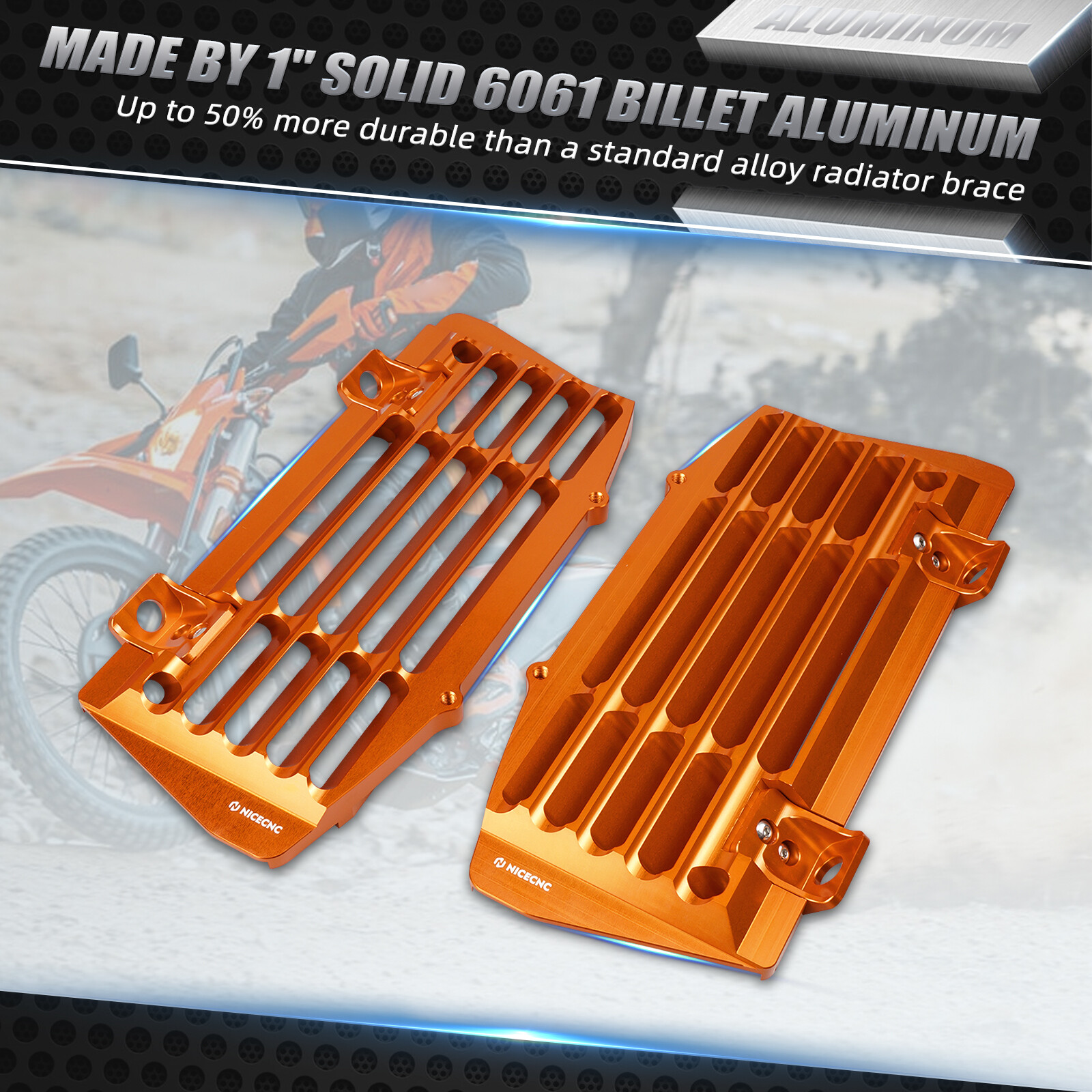CNC Radiator Guard Cover For KTM 125 250 300 450 500 XC XCW XCF EXC-F ...