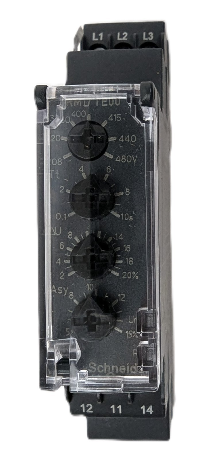 Schneider RM17TE00 3 Phase Supply Control Relay 208 to 480Vac 5A DIN ...