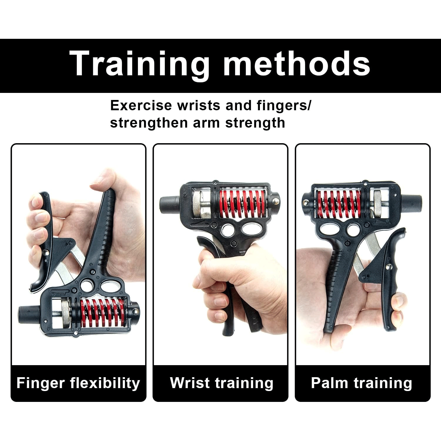 5-65Kg Adjustable Power Hand Grip Forearm Exerciser Gripper ...