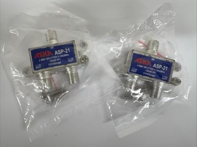 ASKA ASP-21 Coaxial Cable 2 Way Splitter 5-1002MHz - 100db RFI | eBay