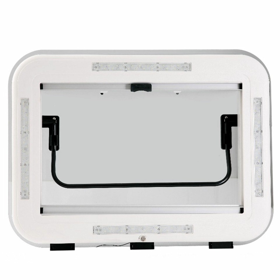 RV Caravan Roof Window w/LED Light Skylight Window Hatch Anti-UV ...