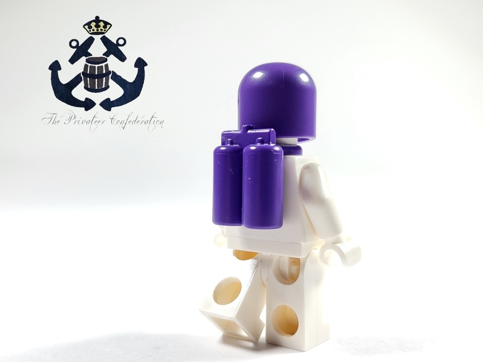 LEGO Minifigure Purple Classic Space Man Air Tanks & Helmet 3838 50665 ...