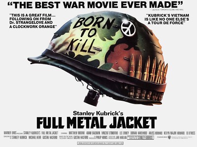 FULL METAL JACKET 1987 UK quad poster print 30x40" Stanley Kubrick ...