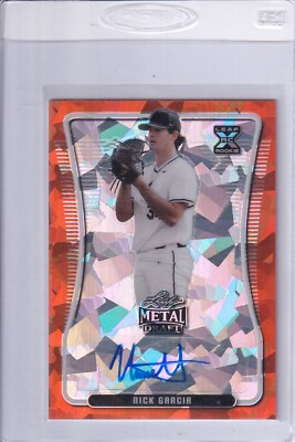 2020 Leaf Metal Draft Orange Crystals Nick Garcia san francisco giants ...