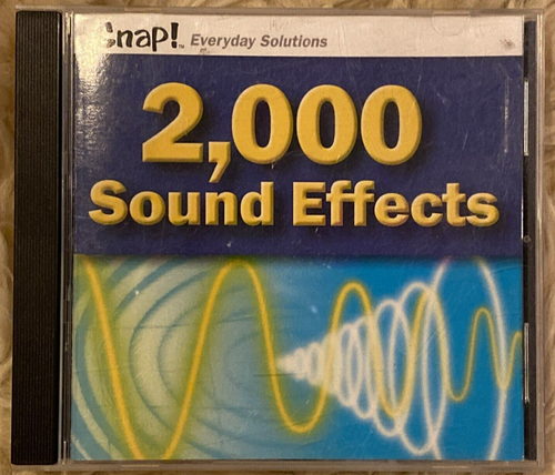 2000 Sound Effects - Snap! CD rom | eBay