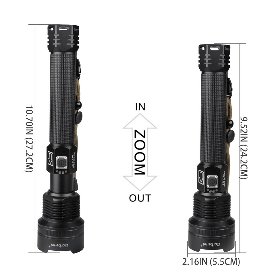Super Bright xhp90 xhp50 LED Tactical Flashlight Rechargeable Powerful ...