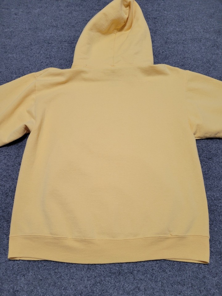 Walt Disney World Hoodie Retro Rainbow Logo Yellow Sweatshirt Sz Medium ...