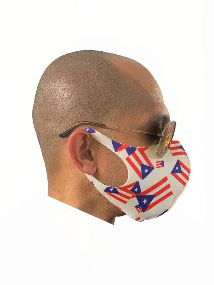 Puerto Rico Face Mask Multi Flag White, Unisex FREE SHIPPING | eBay