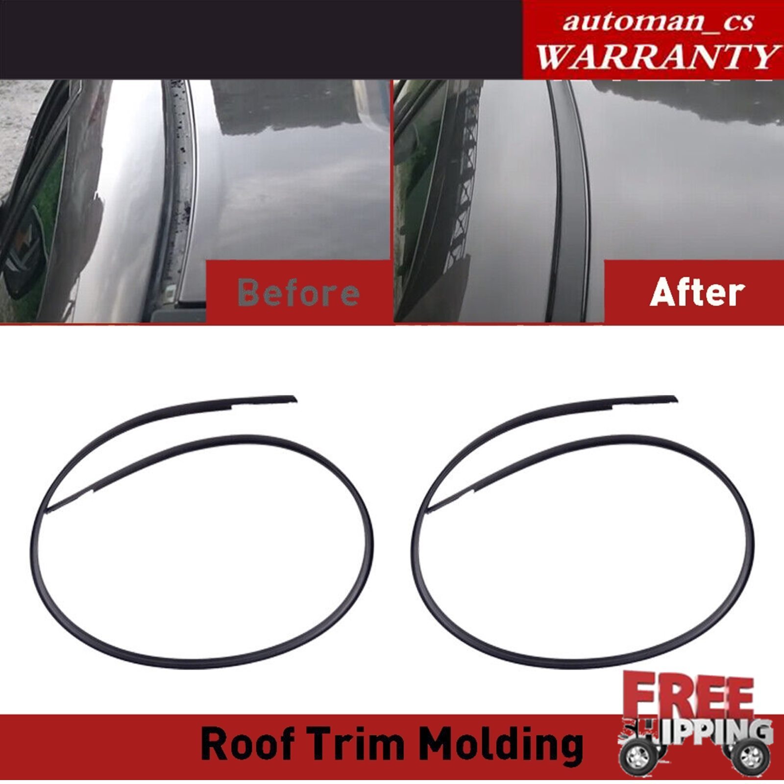 For Toyota Camry 75556-06030 75555-06030 2PC Roof Drip Molding Trim ...