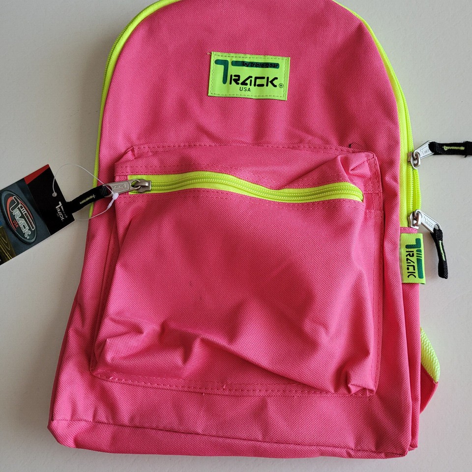 OVEREXPOSED NEON ZIPPER BACKPACK 7 Colors School Pack Day Bag Hiking ...
