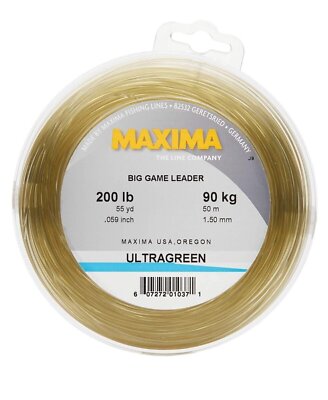Maxima Fishing Line Big Game Leader Wheel, Ultragreen, 40-Pound/55-Yard ...