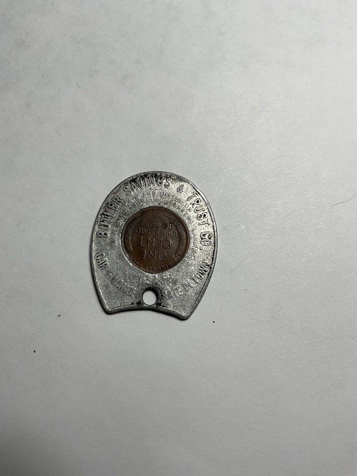 1950 d Wheat Penny Encased Good Luck Penny Butler Saving and Trust | eBay