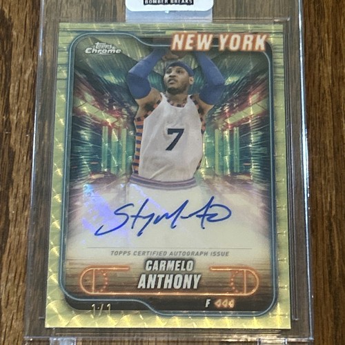 2024-25 Carmelo Anthony Topps Chrome Superfractor Autograph Auto 1/1 ...