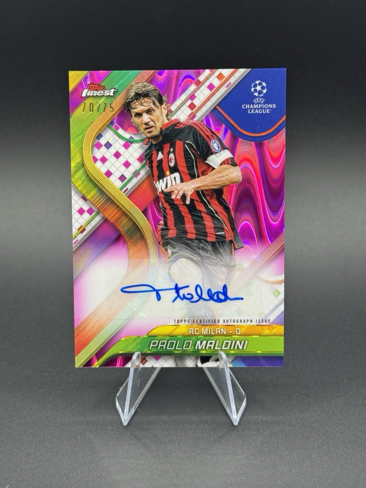 Paolo Maldini 2024 Topps Finest UEFA Club Competitions #BA-PM Base ...