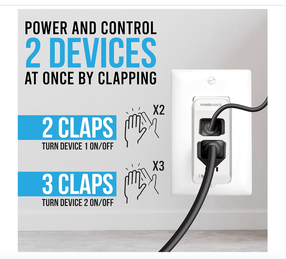 Power Hands | Clapping Light Control Noise Detecting Wireless Wall ...