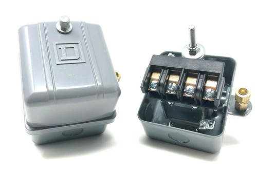 SQUARE D AIR COMPRESSOR PRESSURE SWITCH SINGLE PORT 145-175 PSI W ...