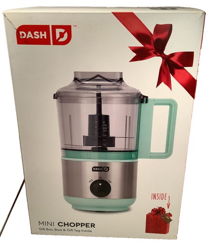 DASH Bow & Go! Mini Chopper w/Gift Box, Bow & Gift Tag inside Box -New ...