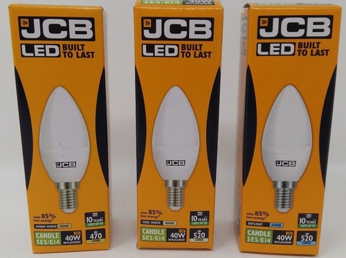 40w LED Candle JCB Light Bulb Lamp SES Small Screw In E14 6w 2 4 10 ...