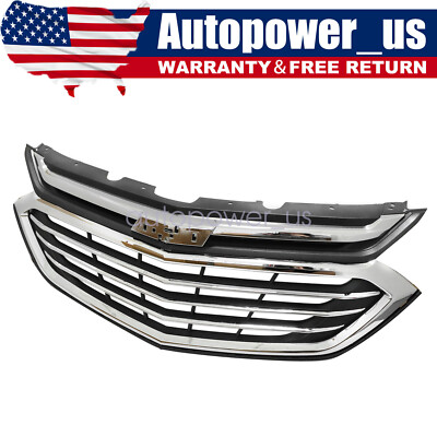New Front Bumper Grille W/ Chrome Trim For 2018-2021 Chevrolet Equinox ...