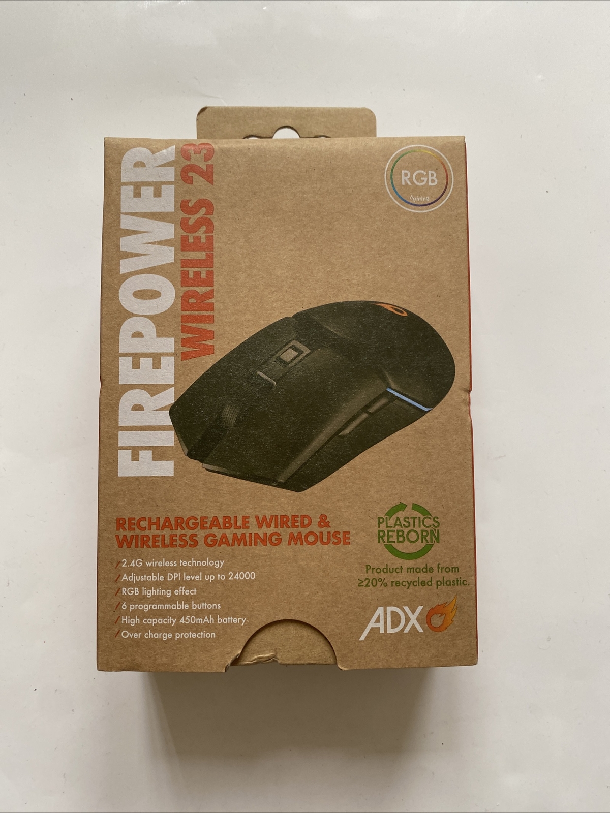 ADX FIREPOWER WIRELESS 23 RGB OPTICAL GAMING MOUSE ADXWM1123 for sale ...