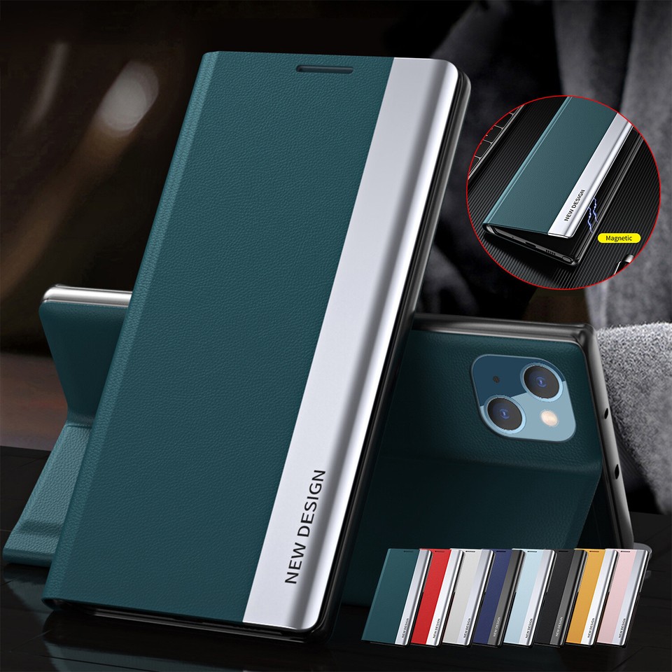 Leather Magnetic Flip Stand Case For iPhone 15 Pro Max 14 13 12 11 XR ...