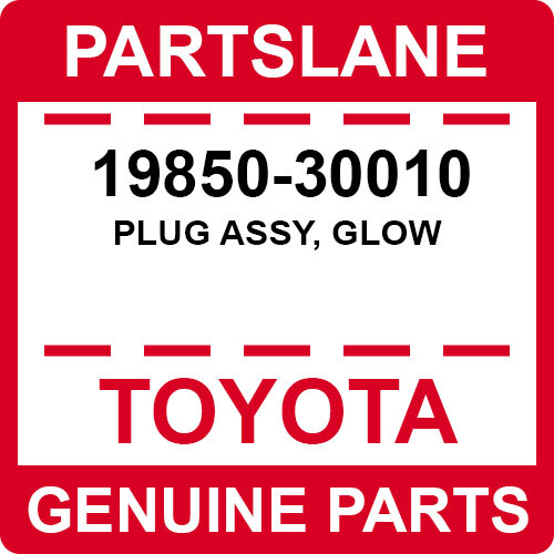 19850-30010 Toyota OEM Genuine PLUG ASSY, GLOW | eBay