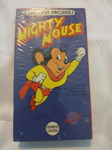 VTG 1991 Cartoon Favorites Mighty Mouse public domain art cover VHS ...