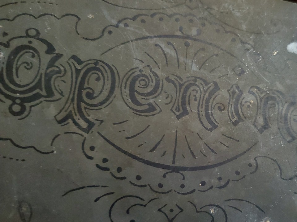 1890s TIN TACKER "Opening" SIGN | eBay