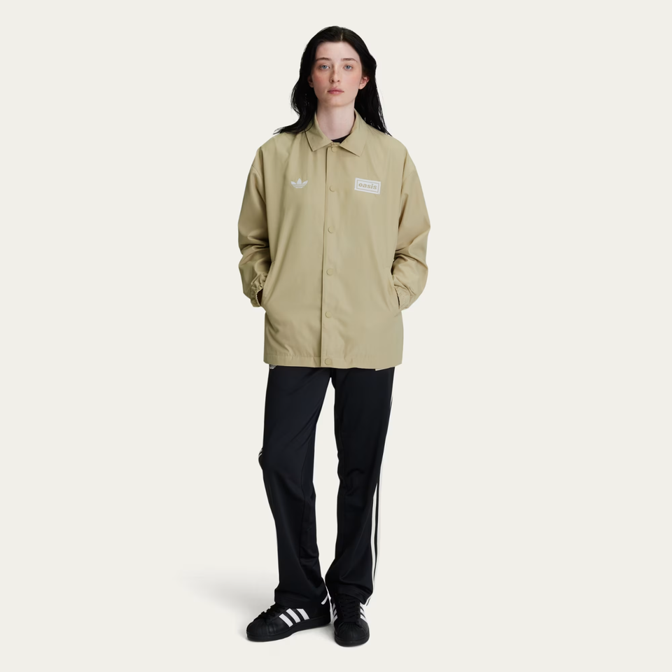 adidas Originals X Oasis | Live '25 Tour Coach Jacket | Stone khaki ...