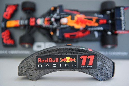 SERGIO PEREZ F1 MEMORABILIA GRAND PRIX USED CARBON BRAKE PAD RED BULL ...