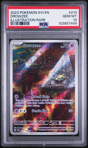 2023 POKEMON SVI EN-SCARLET & VIOLET ILLUSTRATION RARE #210 DROWZEE PSA ...
