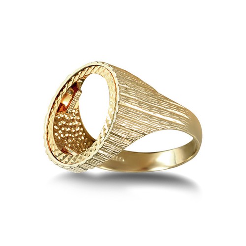 9ct Gold Jewelco London Ribbed Barked 10th Oz Kruger Brittania Coin ...