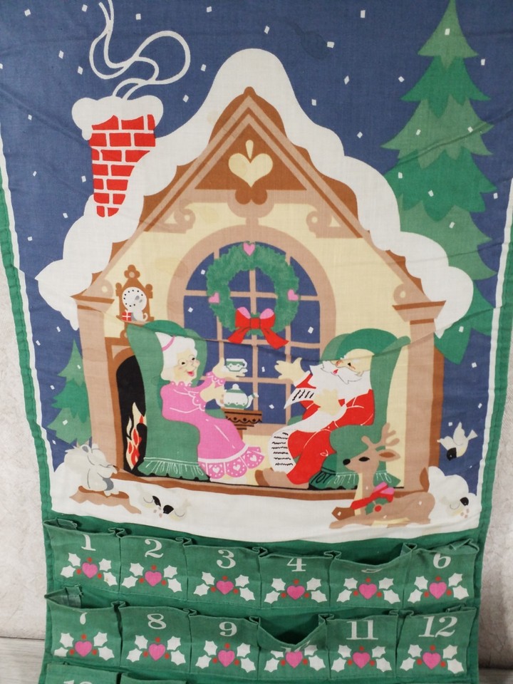 christmas Avon 1987? Countdown To Christmas Fabric Advent Calendar NO ...