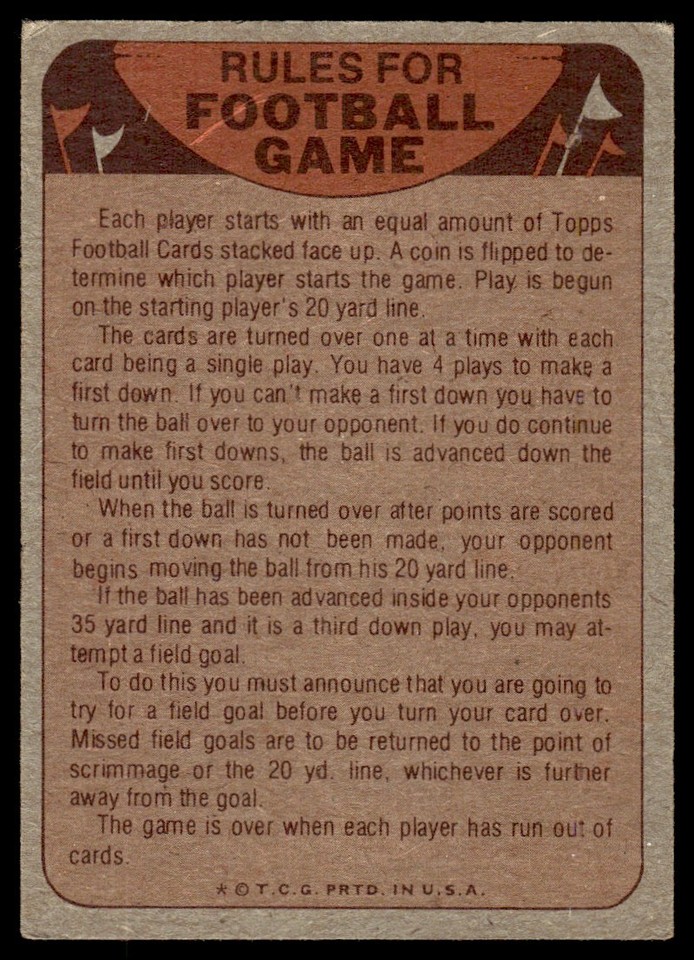 1974 Topps Football Card Unmarked Checklist Houston Oilers #11 EX | eBay