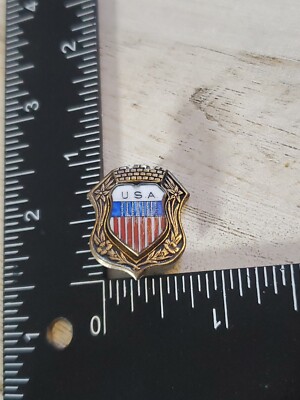 USA United States of America Travel Souvenir Shield Badge Pin Lapel mo ...
